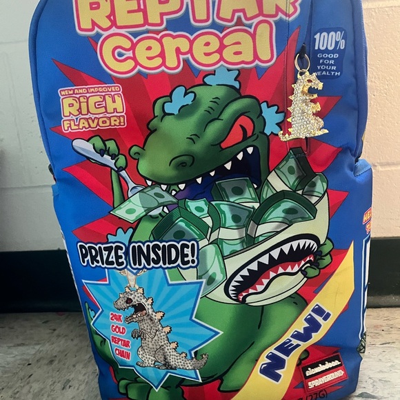 Reptile | Reptar Cereal Backpack With Gold Accents | Poshmark